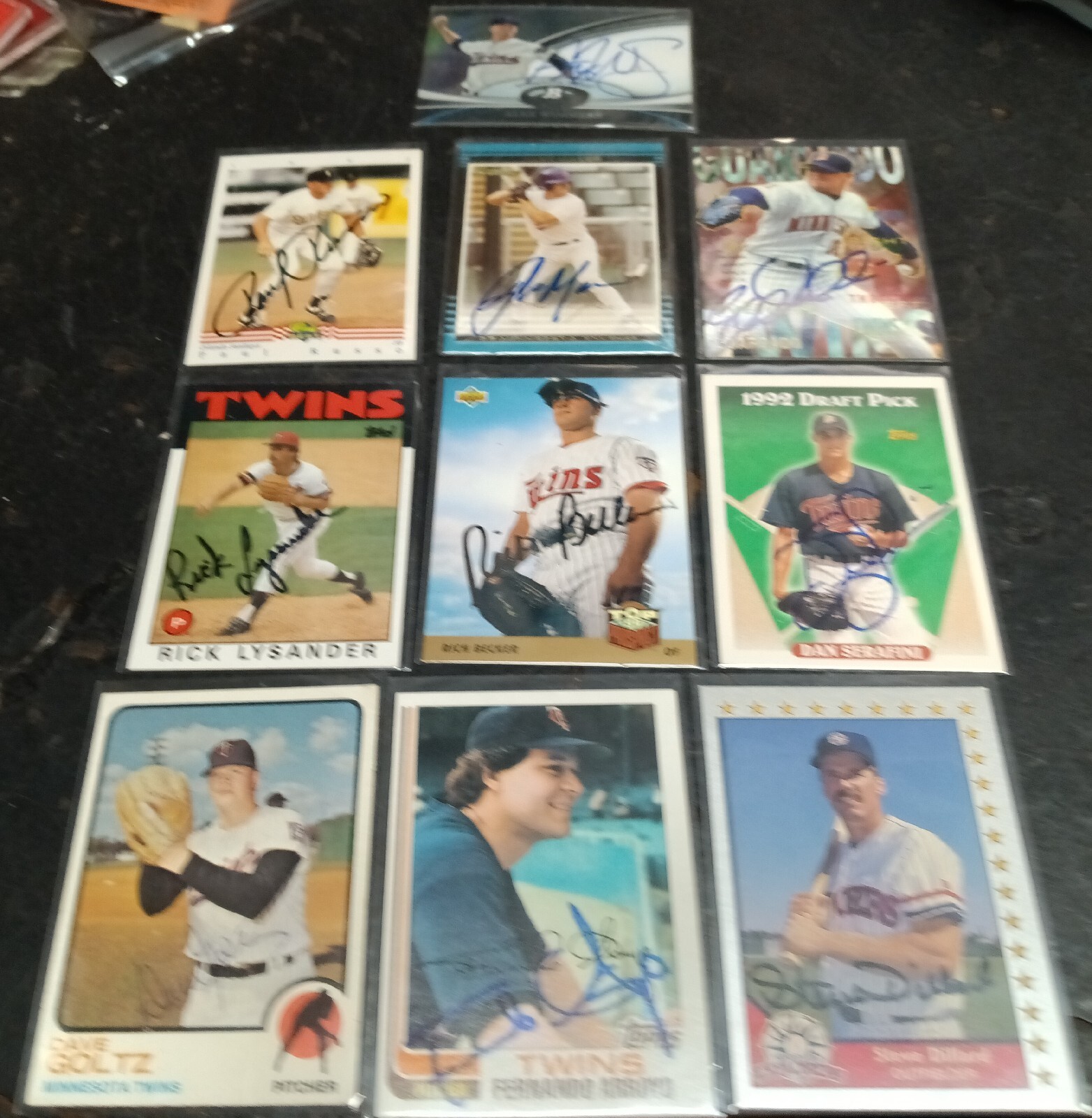 10 Different Minnesota Twins AUTOGRAPH SIGNED Baseball Cards Topps ...