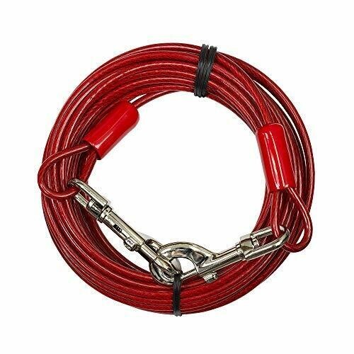 BV PETS Tie-Out Cable for Dogs Up to 125 Pounds 30 Feet Red NEW | eBay