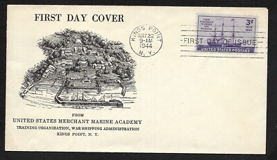 #923 3c First Steamship to Cross Atlantic - Merchant Marine FDC - Kings ...