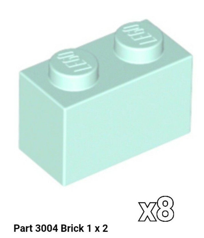 NEW LEGO Parts 3004 Pack of 8 Brick 1x2 3004 LIGHT AQUA 6022032 | eBay
