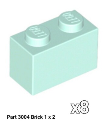 NEW LEGO Parts 3004 Pack of 8 Brick 1x2 3004 LIGHT AQUA 6022032 | eBay