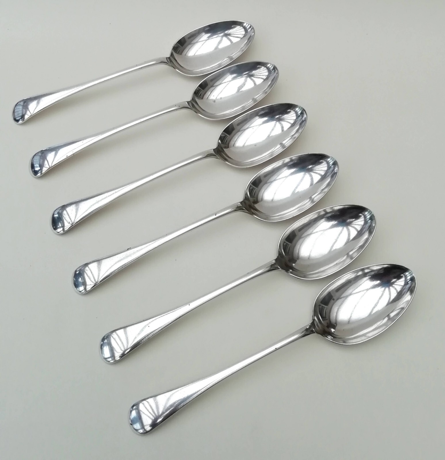 Vintage Josiah Adams & Sons Old English Silver Plated Dessert Spoons x ...