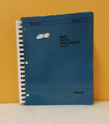 Tektronix 2430 070-4917-00 Digital Oscilloscope Service Manual | eBay