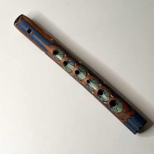 Vintage Wooden Flute Recorder Hand-painted | eBay