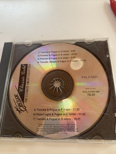 The Ultimate Organ Collection- J.S.Bach - Music CD - - - excelsior ...