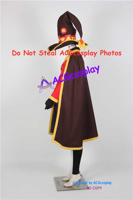 Konosuba Cosplay Megumin Cosplay Costume include big hat and eyepatch ...