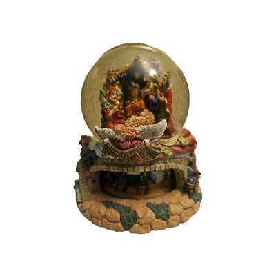 Musical Water/Snow Globe Revolving Base Nativity Scene Music Box Wise ...