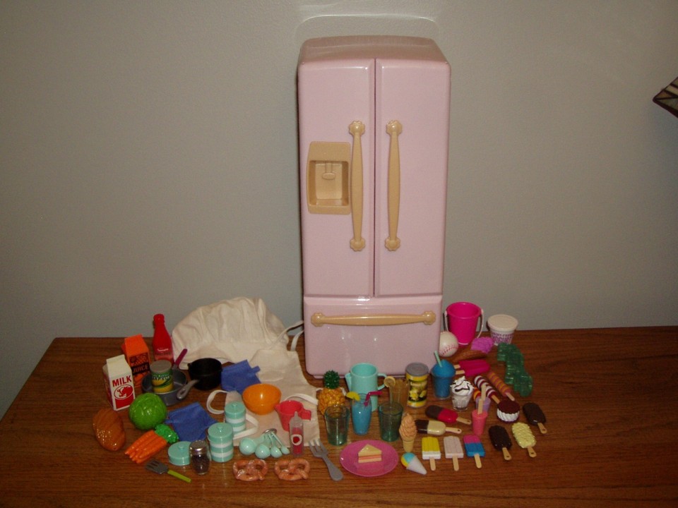 OUR GENERATION KITCHEN REFRIGERATOR for 18" dolls+ ICE CREAM BAKERY ...