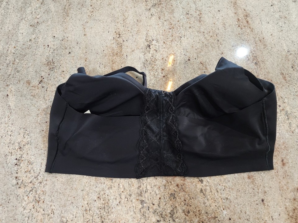 New TRUE BODY 16867 Black Triangle Lace Racerback Bra Size XL | eBay