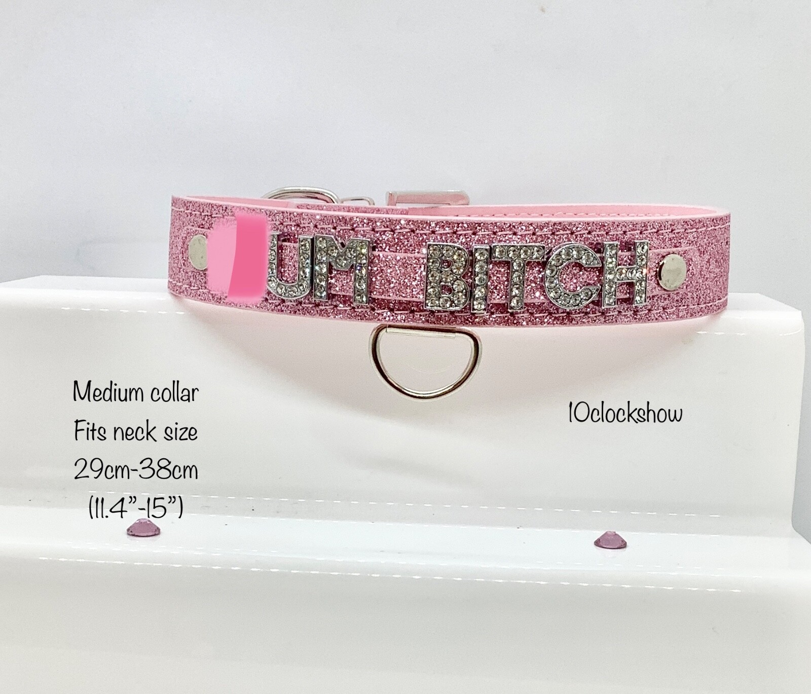 Bdsm pink collar custom slave lead pull Collar sub sissy bondage kit M ...