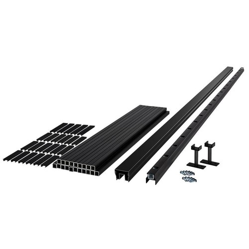 Fiberon Lumber + Composites 42"H x 96W Black Aluminum Contemporary Line ...