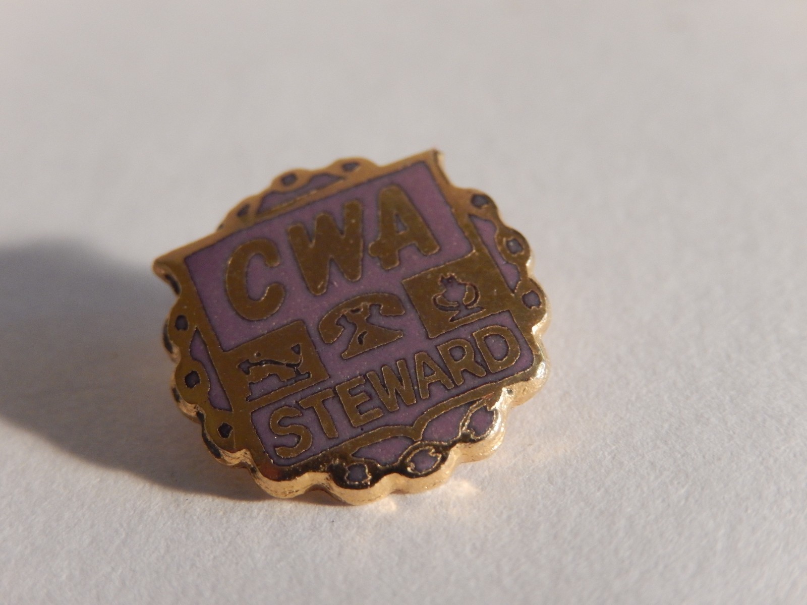 Vintage CWA Telephone Union Steward Pin Brooch- Communication Workers ...