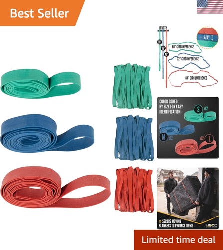 Large Rubber Moving Bands, Variety Pack of 30", 36", and 42" Lengths ...