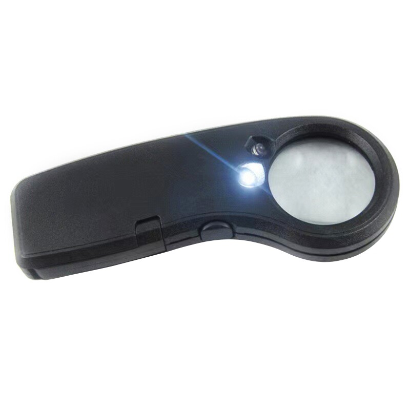 Portable LED Illuminated Hand Held Magnifier 10x Magnification for ...