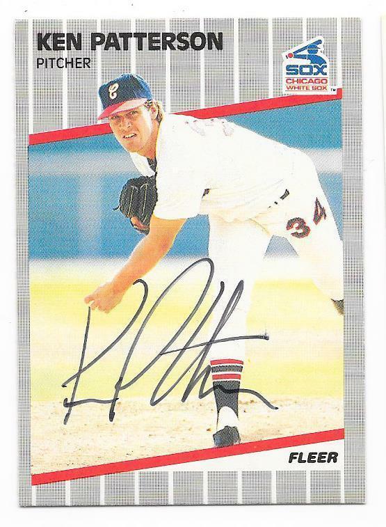 KEN PATTERSON 1989 FLEER AUTOGRAPHED SIGNED # 508 WHITE SOX | eBay