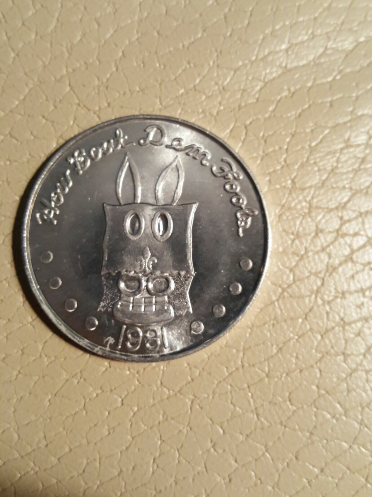 Dem fools for saints bag heads aluminum New Orleans Mardi Gras Doubloon ...