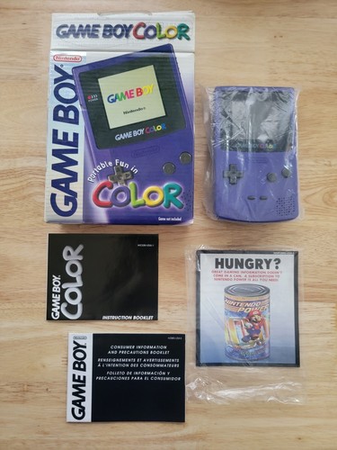 Nintendo Game Boy Color GBC Grape Purple Handheld CGB-001 Complete in ...