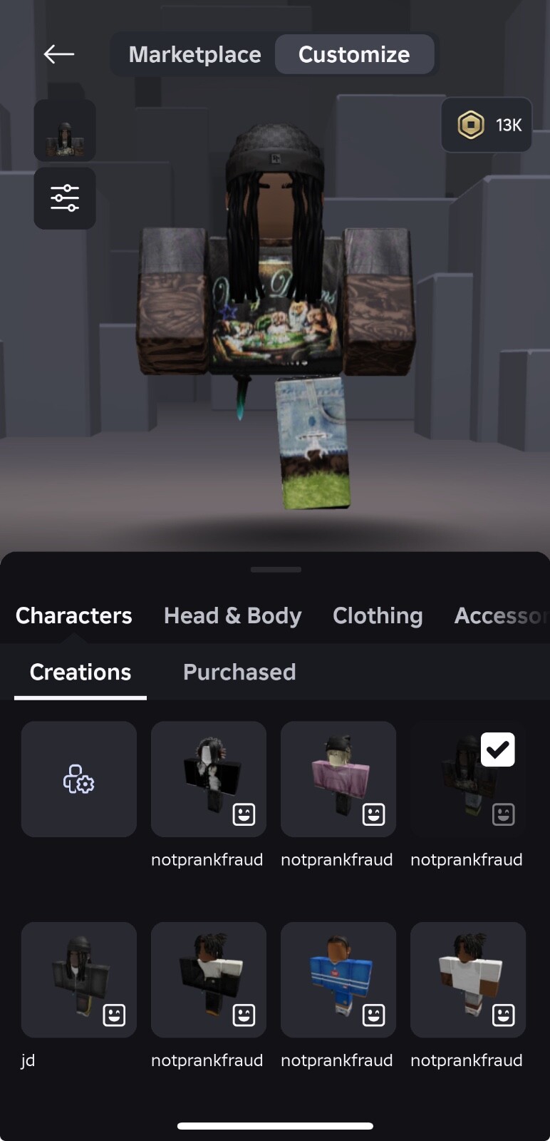 korblox account with 13,000 robux | eBay