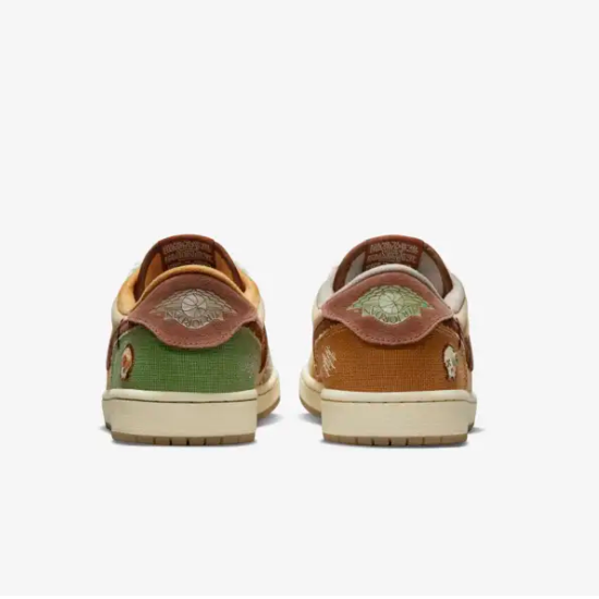 Nike Jordan 1 x Zion Williamson Low OG Shoes "Flax and Oil Green ...