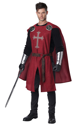 Knight's Surcoat Medieval Renaissance Adult Costume (Red) | eBay