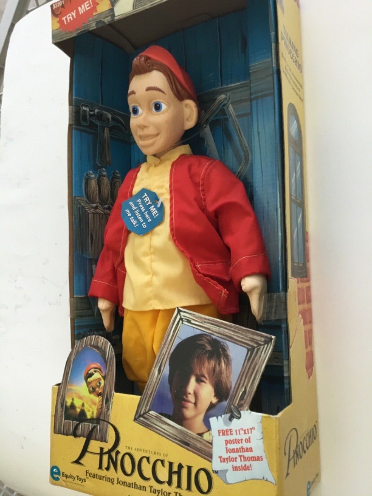 TALKING PINOCCHIO + JONATHAN TAYLOR THOMAS POSTER 1996 NEW LINE CINEMA ...