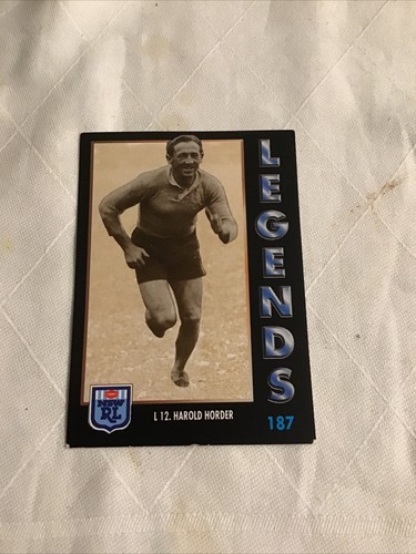 1994 Card NSWRL Lgends Harold Horder No 187 | eBay