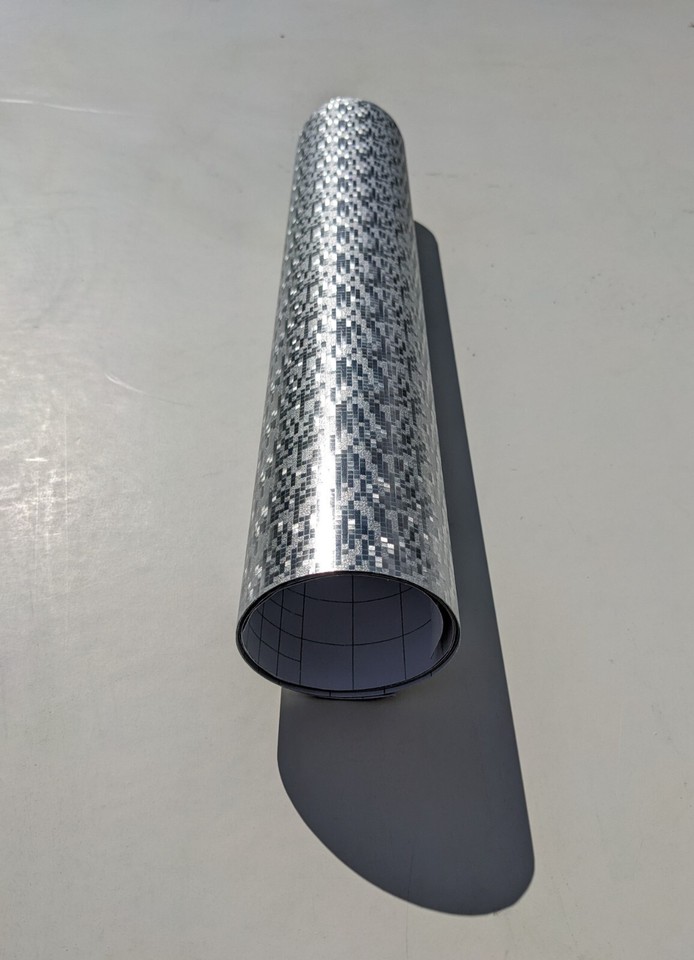 Disco Ball Reflective Silver Vinyl Wrap BUBBLE/AIR FREE Car/Vehicle ...