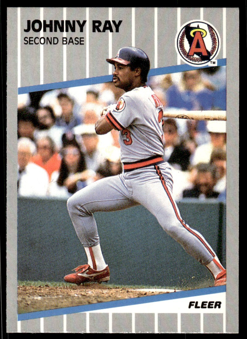 1989 Fleer Baseball Card Johnny Ray California Angels #487 | eBay
