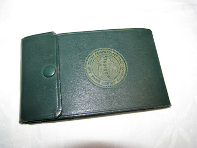 VTG 1949-1952 County Bank and Trust Co. Green Checkbook & Checks ...