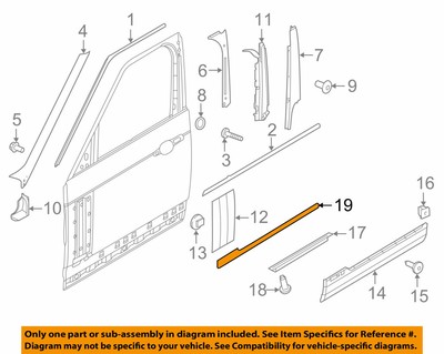 13-21 LAND ROVER Range Rover Front Right Door RH Side Molding LR105108 ...