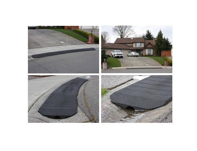 Bridjit Curb Ramp, 3-Piece Expandable Driveway Curb Ramp for 12ft ...