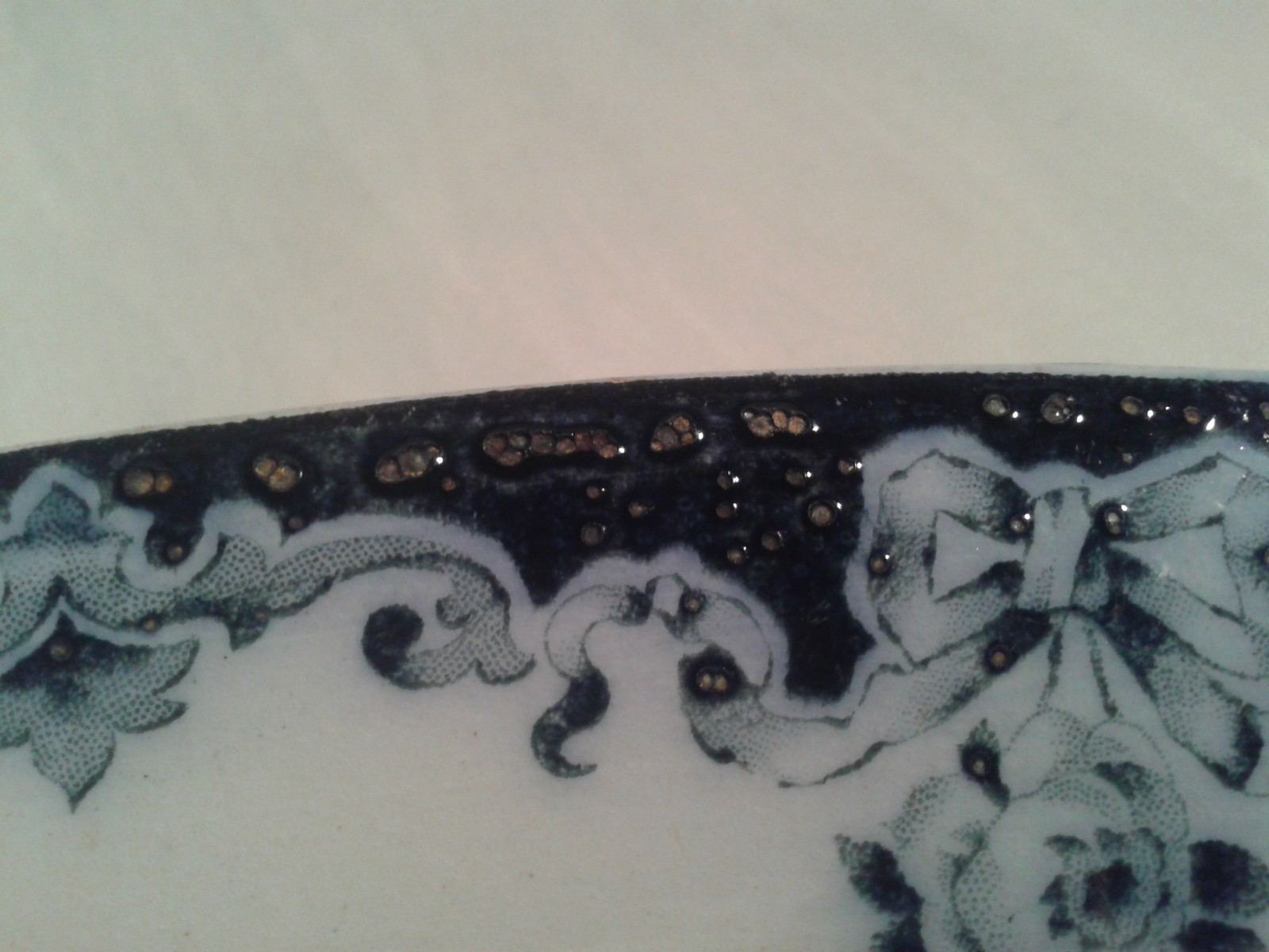 Bourne & Leigh Albion Pottery Flow Blue Garland pattern 14" oval ...
