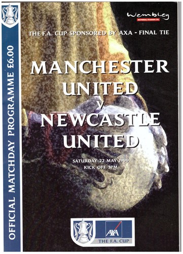 1999 FA Cup Final Programme Manchester United v Newcastle United ...