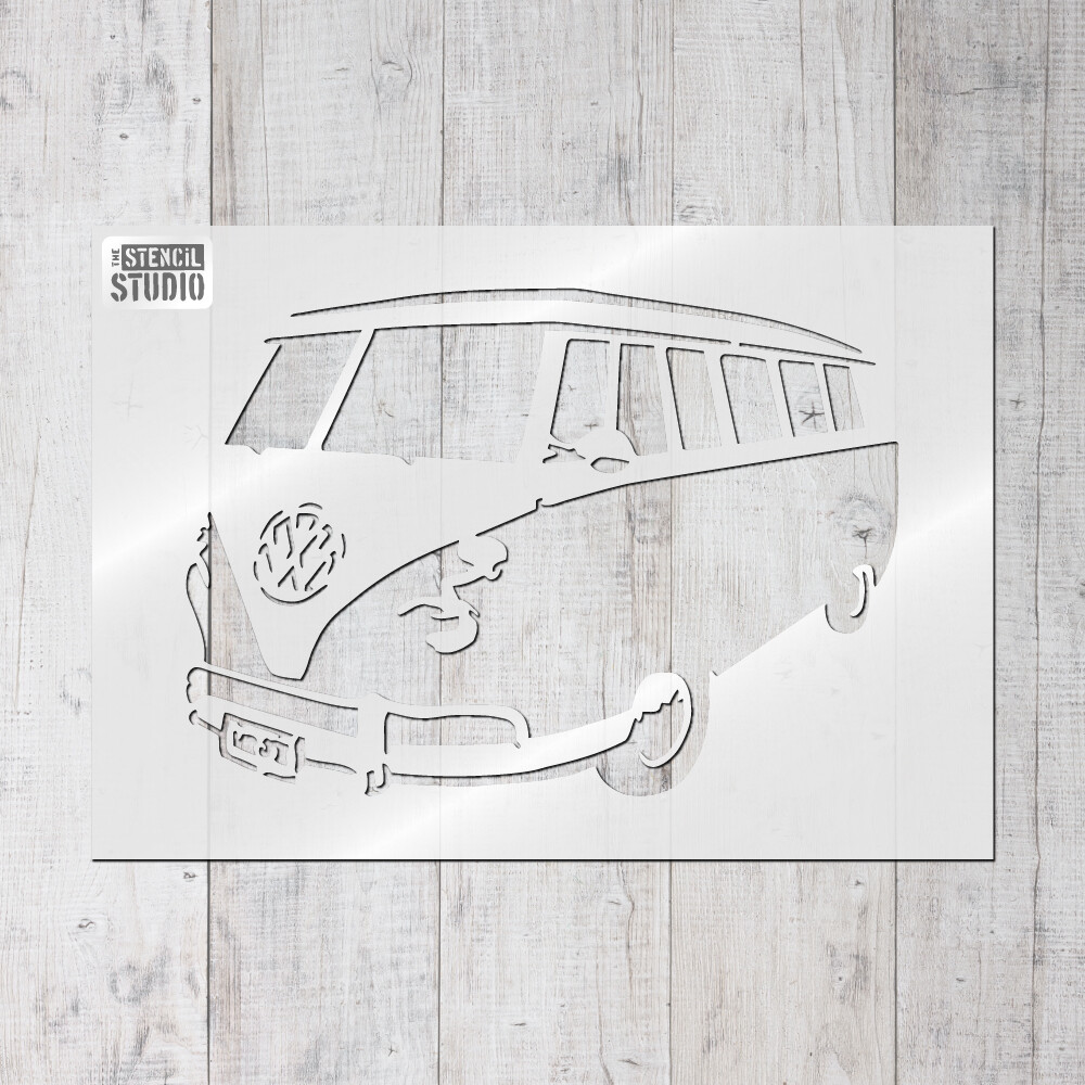 VW Camper Van Reusable Wall STENCIL- Decorating Home Decor -Wall Art ...