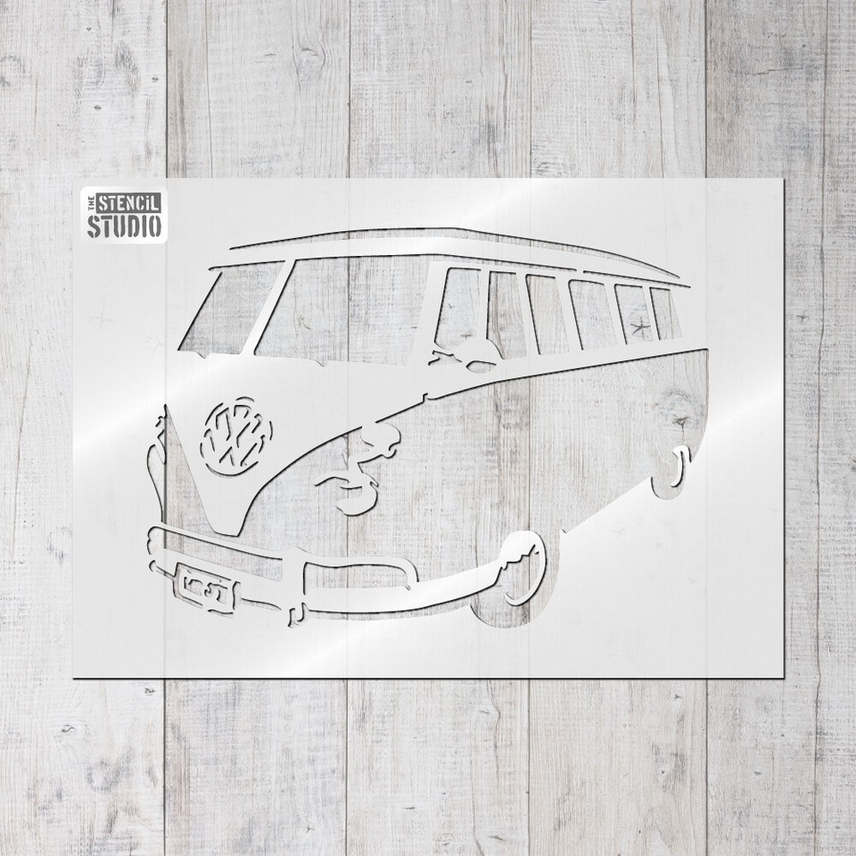 VW Camper Van Reusable Wall STENCIL- Decorating Home Decor -Wall Art ...