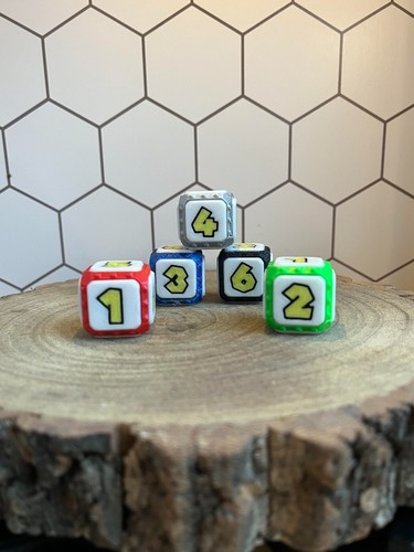 Mario Party Style Dice, 3D Printed, Keyring, Keychain or Dice ...