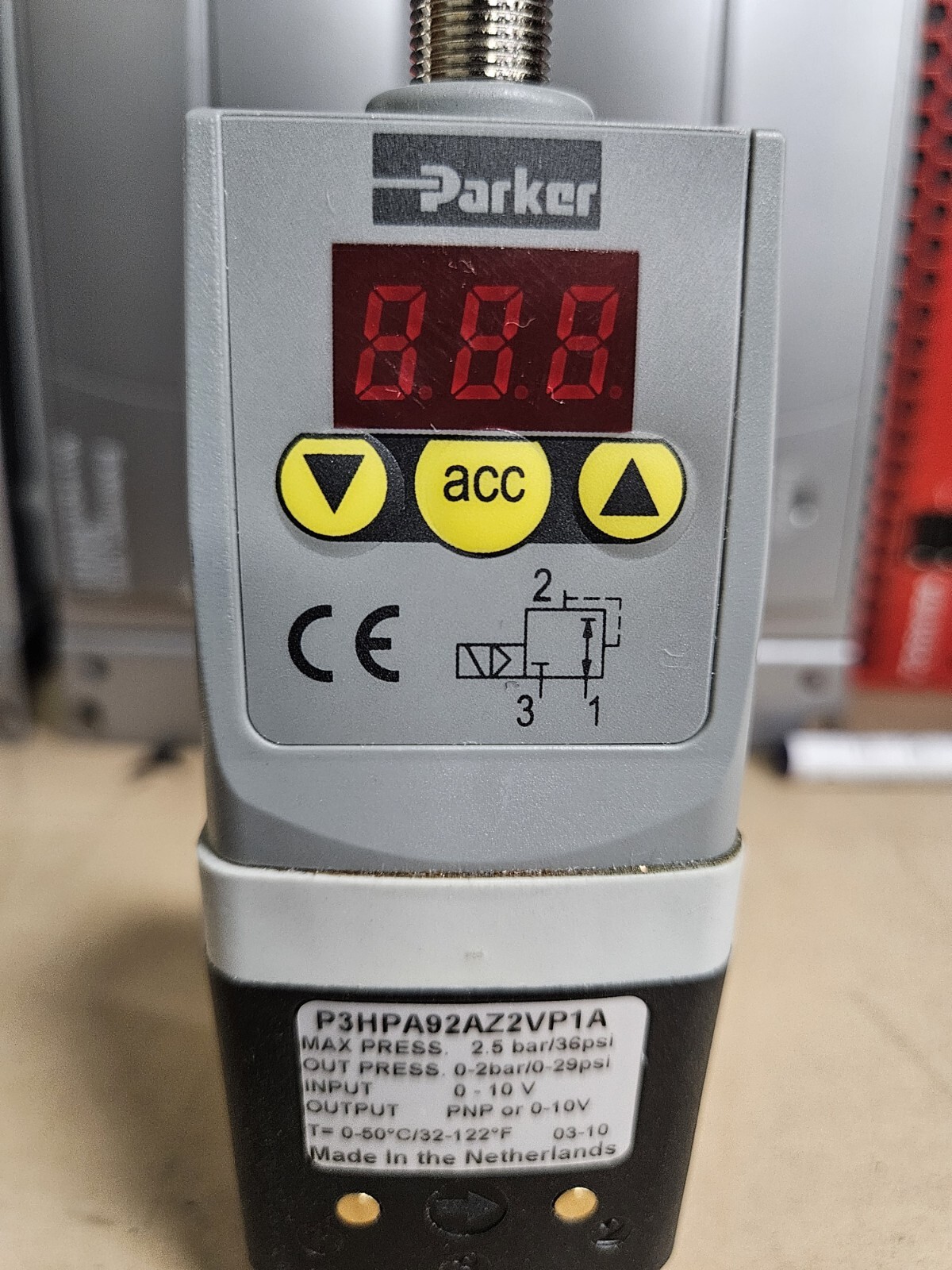 PARKER Electronic Proportional Regulator P3HPA92AZ2VP1A -24v, PNP, 0-2 ...