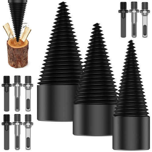 12Pcs Firewood Log Splitter 32mm 42mm 45mm High-Carbon Steel Wood Log ...