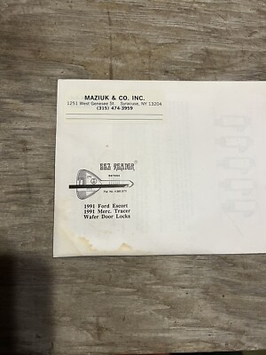 EEZ Reader Decoder Ford 91 Tubular Key Decoder NEW Open Box | eBay