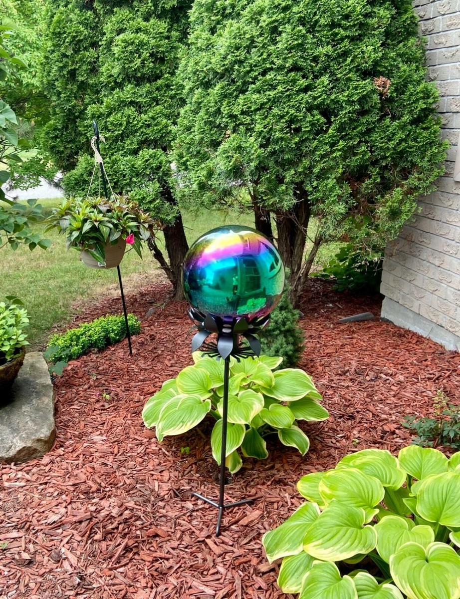 Rainbow Mirror Gazing Balls Wholesale Stainless Steel Gazing Ball For