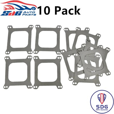 10 x Square Bore Open Base Gasket Fit Holley Barry Grant Edelbrock ...