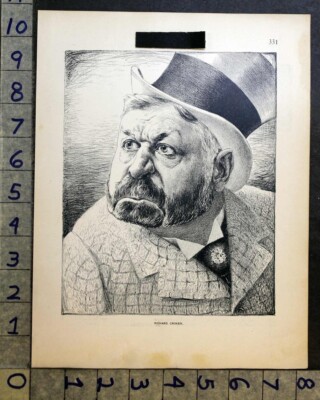 1897 RICHARD CROKER POLITICAL TAMMANY HALL NEW YORK CARICATURE ART ...