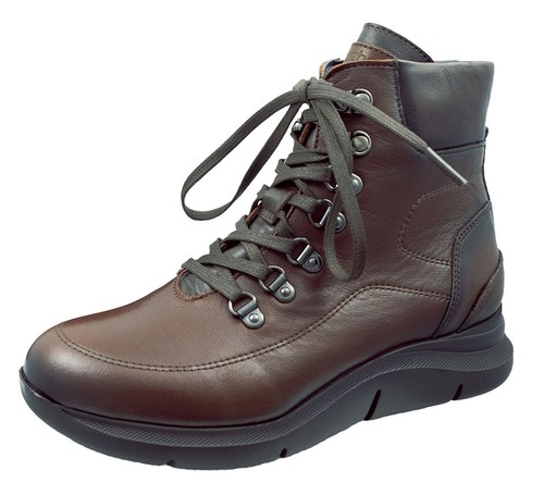 Fluchos Tropical: Ankle Boots For Woman With Laces & Zipper Brown ...
