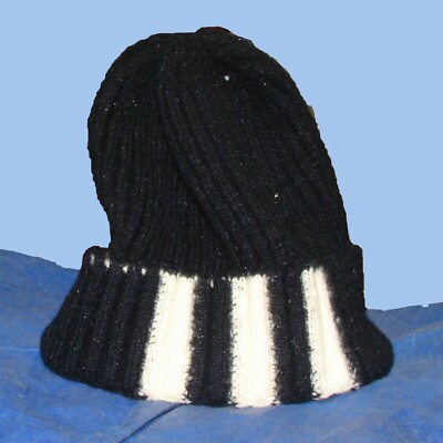 Black 3 Stripe Winter Cap | eBay