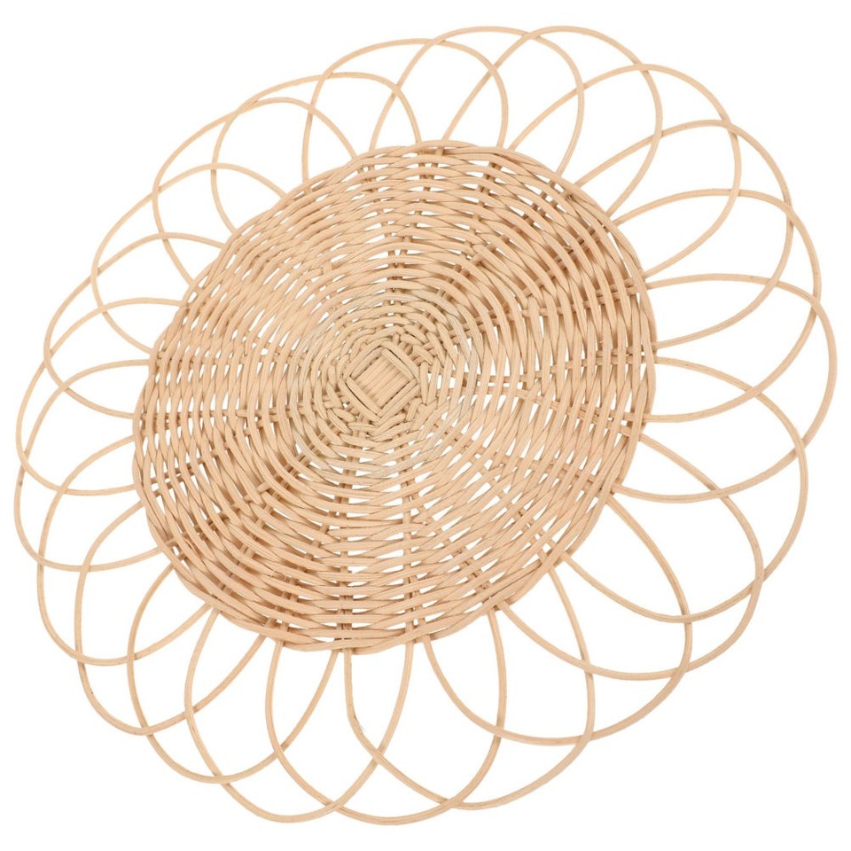 Bohemian Rattan Woven Pad Pot Mat Pot Holder Hot Dish Placemat Desktop ...