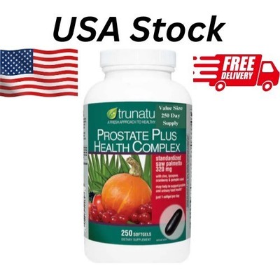 trunature Prostate Plus Health Complex, 250 Softgels with Saw Palmento ...