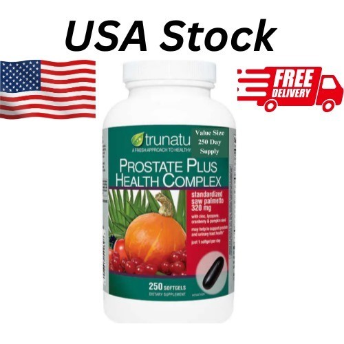 trunature Prostate Plus Health Complex, 250 Softgels with Saw Palmento ...