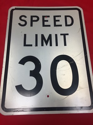 Speed Limit 30 Street Sign Large 24" x 18" Man Cave | eBay