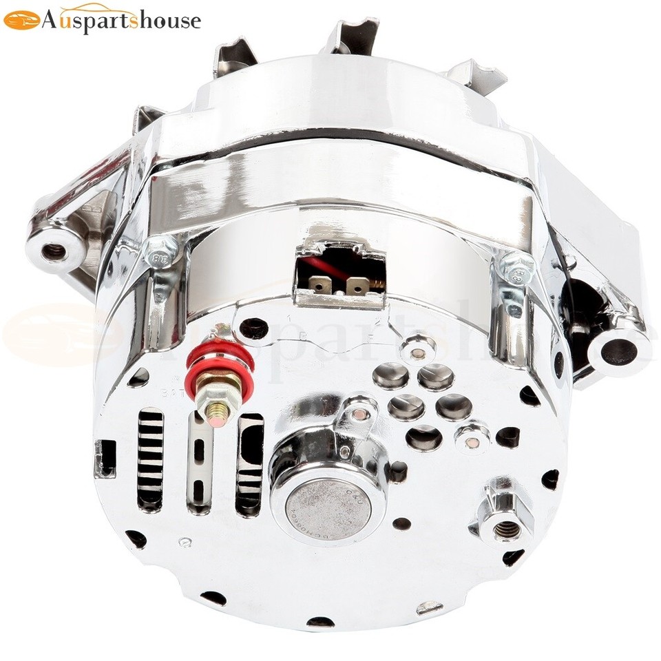 For Chrome BBC SBC Chevy GM Alternator 1 Wire Chevy 327-350-396-427-454 ...