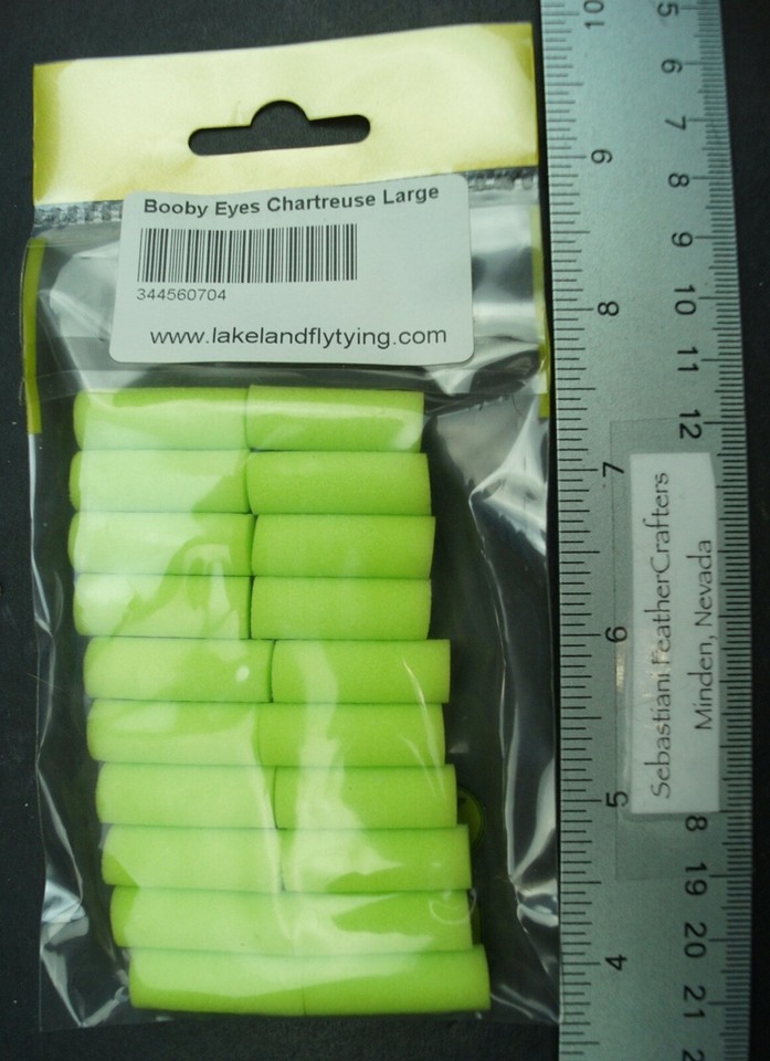 Veniard Large Booby Eyes Foam Chartreuse 9mm 20 per Pack | eBay